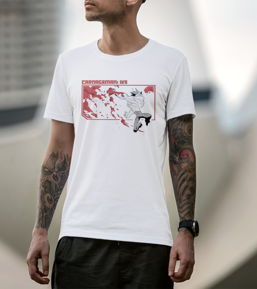 Carnageman Ike Comic Explosive Action T-Shirt