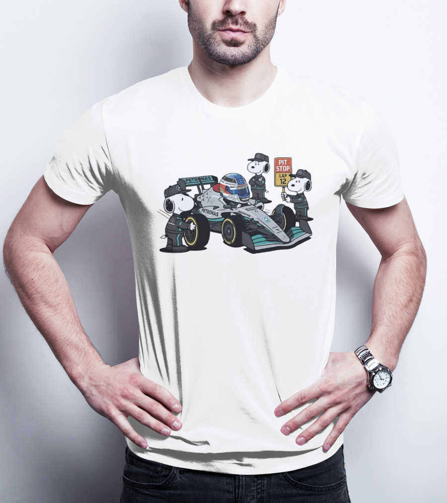Kimi Antonelli Snoopy Petronas Pit Crew Lap 12 Formula 1 T-Shirt