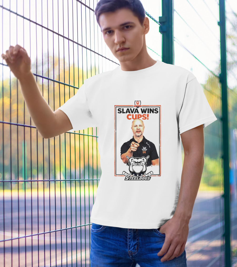 Sheffield Steeldogs Hockey Slava Wins Cups T-Shirt