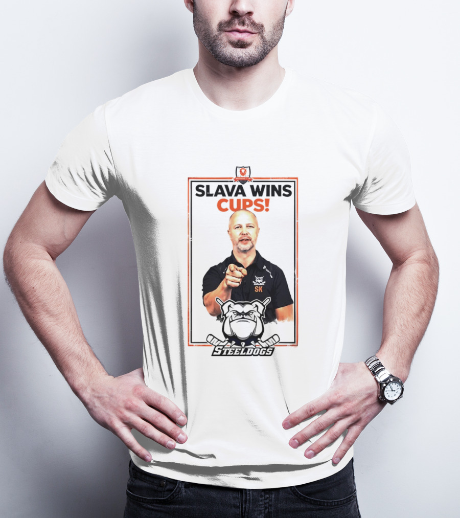 Sheffield Steeldogs Hockey Slava Wins Cups T-Shirt