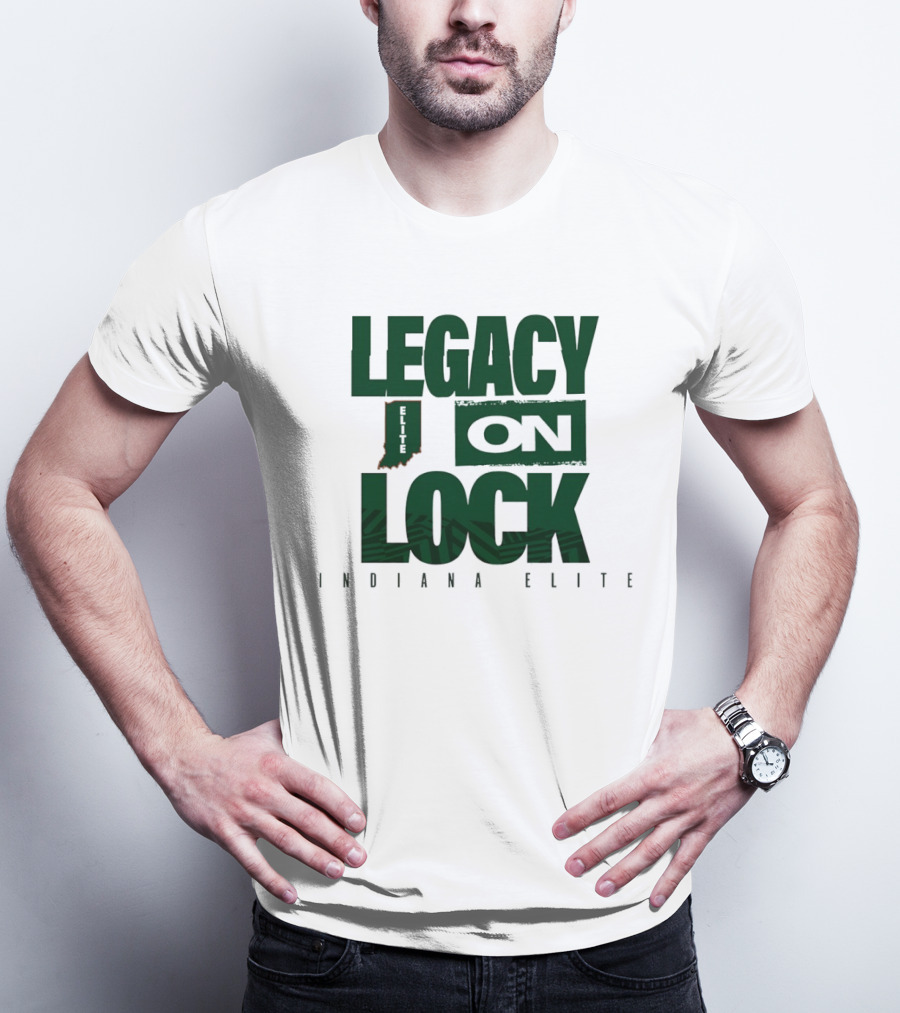 Legacy On Lock Indiana Elite Basketball State Pride T-Shirt