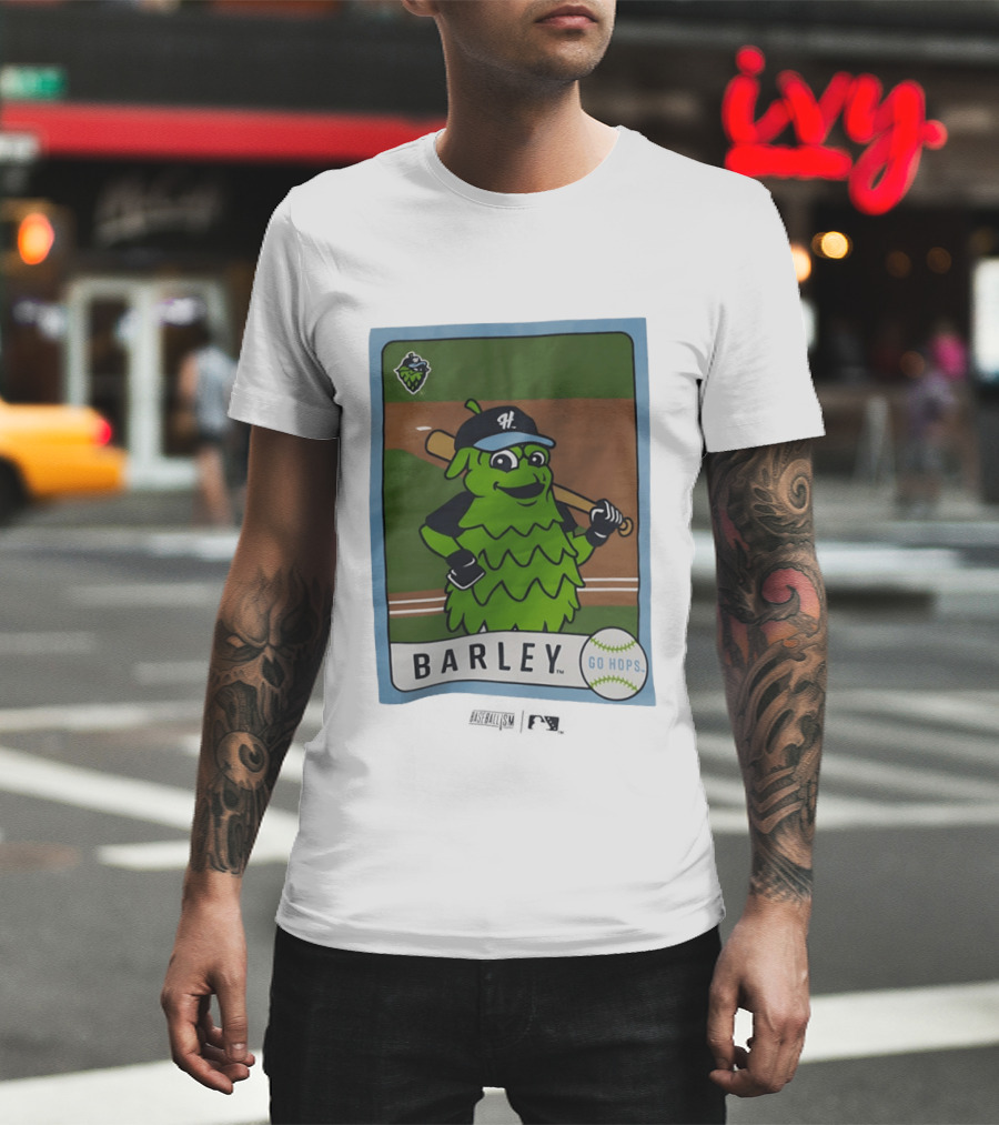 Hillsboro Hops Barley Go Hops Baseball T-Shirt