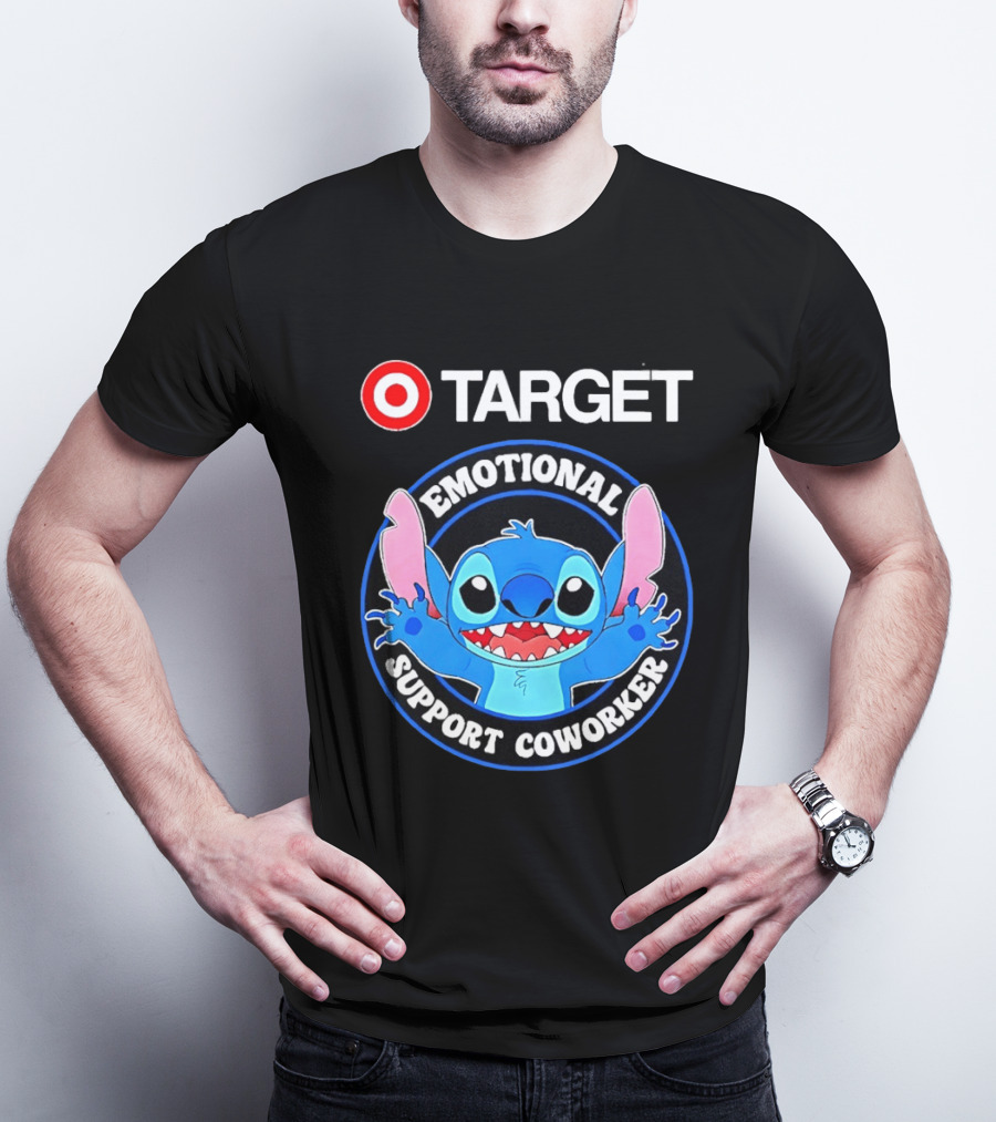 Target Happy Stitch Emotional Support Coworker T-Shirt