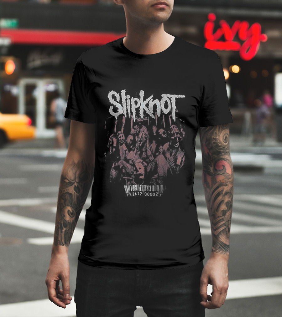 Slipknot Welcome To 1999 Band Members Silhouette Pink T-Shirt