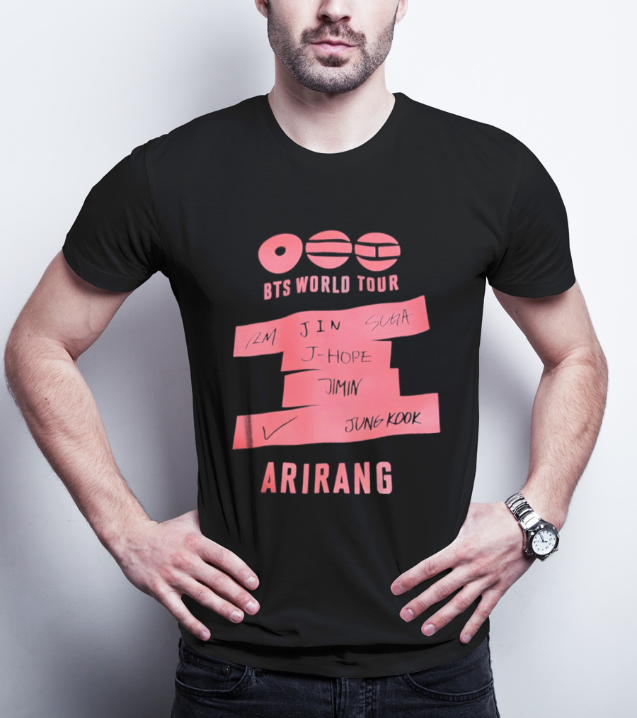 BTS World Tour 2026 Arirang Jimin Suga Jin J Hope Jungkook RM V T-Shirt