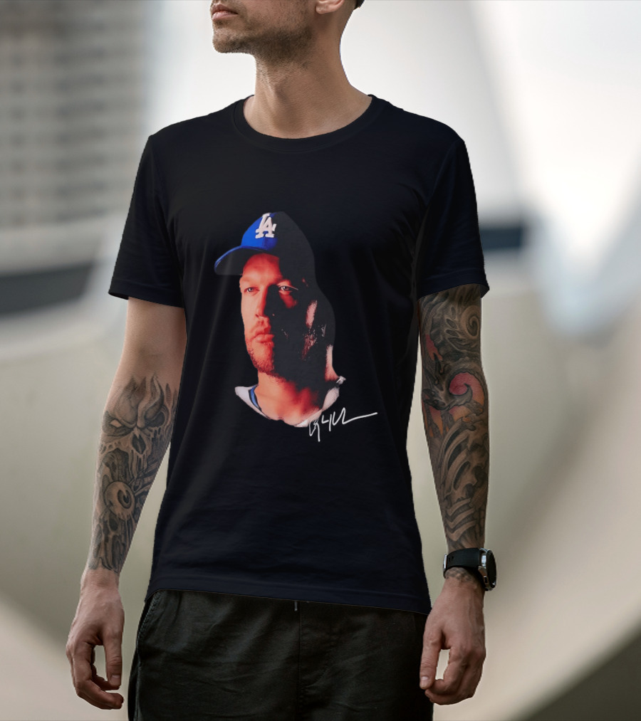 Clayton Kershaw LA Dodgers Baseball Cap Image T-Shirt