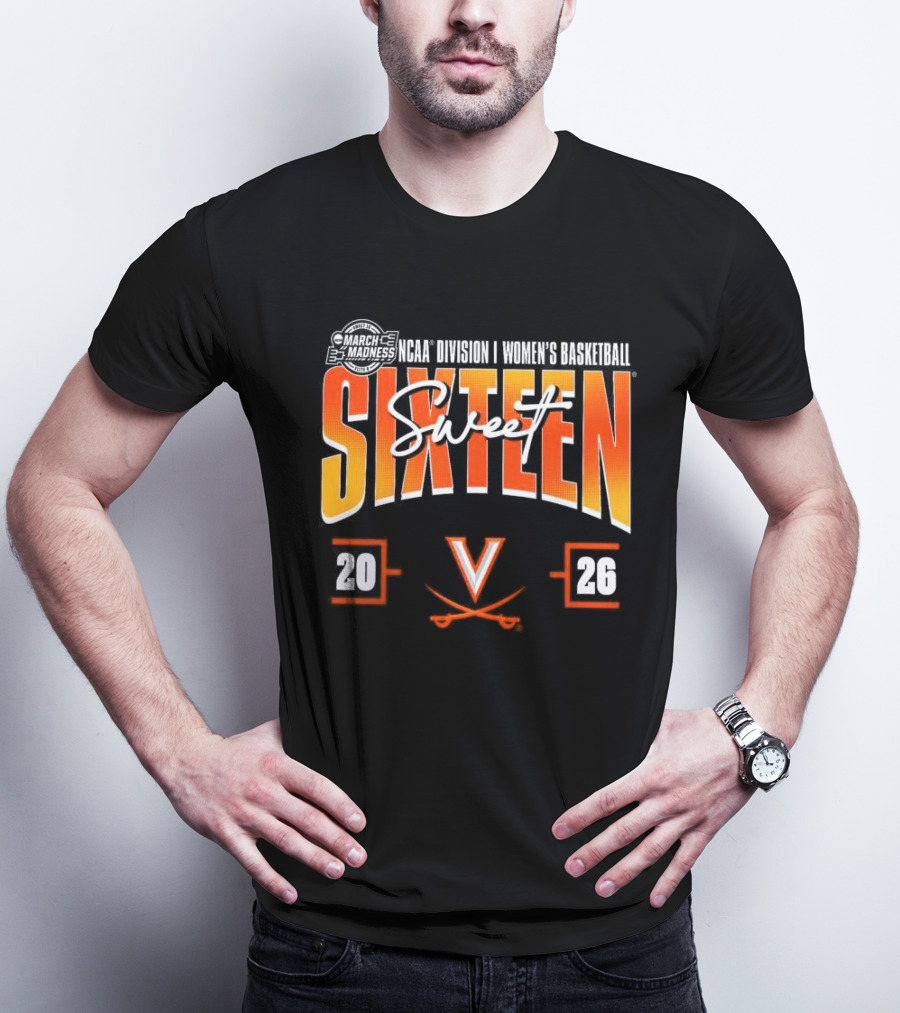 2026 NCAA Women's Basketball Sweet Sixteen Virginia Cavaliers Tournament T-Shirt