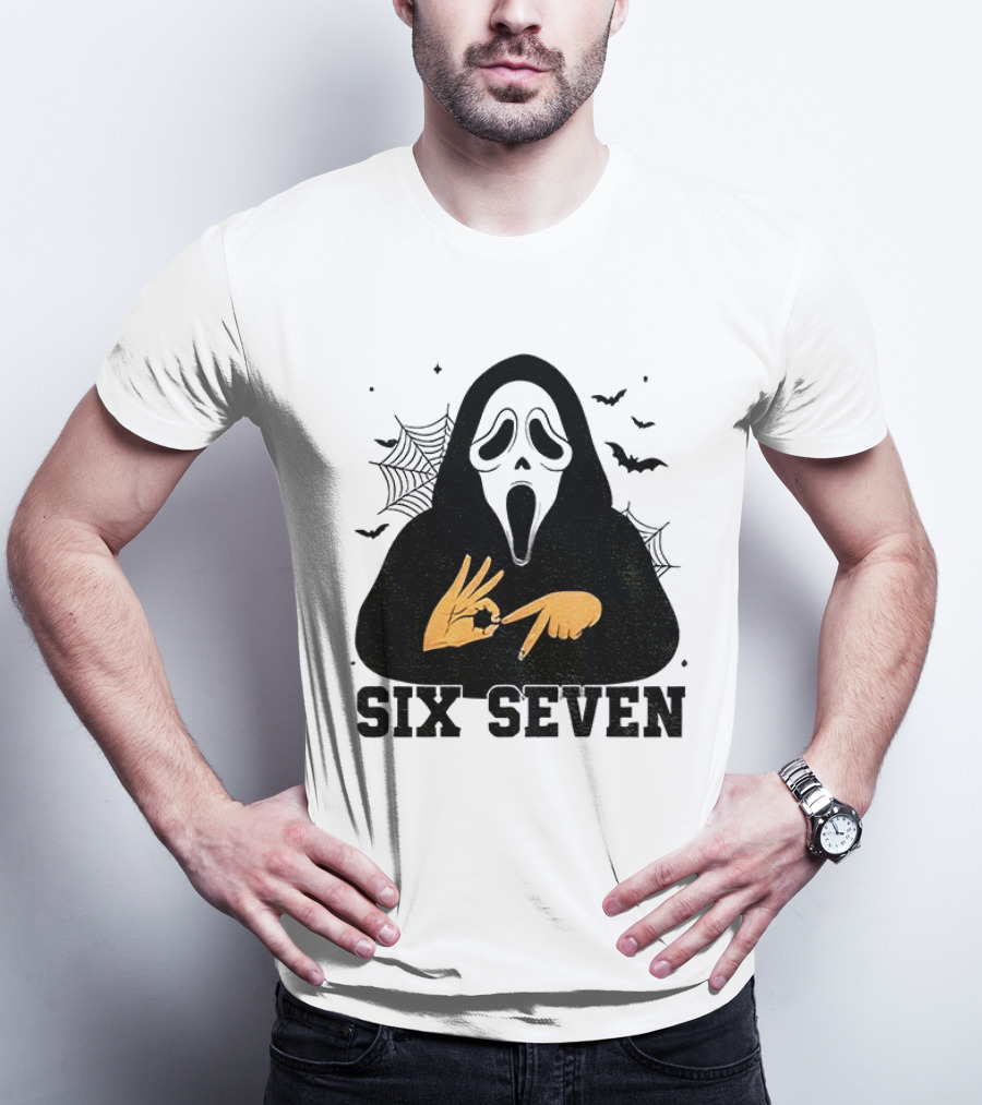Ghostface Six Seven Halloween Bundle Bats And Webs T-Shirt