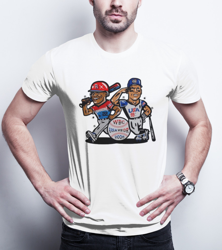 WBC Baseball 2026 USA Vs DR Dominicana 22 USA 99 T-Shirt