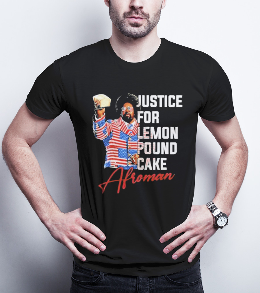 Justice For Lemon Pound Cake Afroman USA Flag Suit T-Shirt