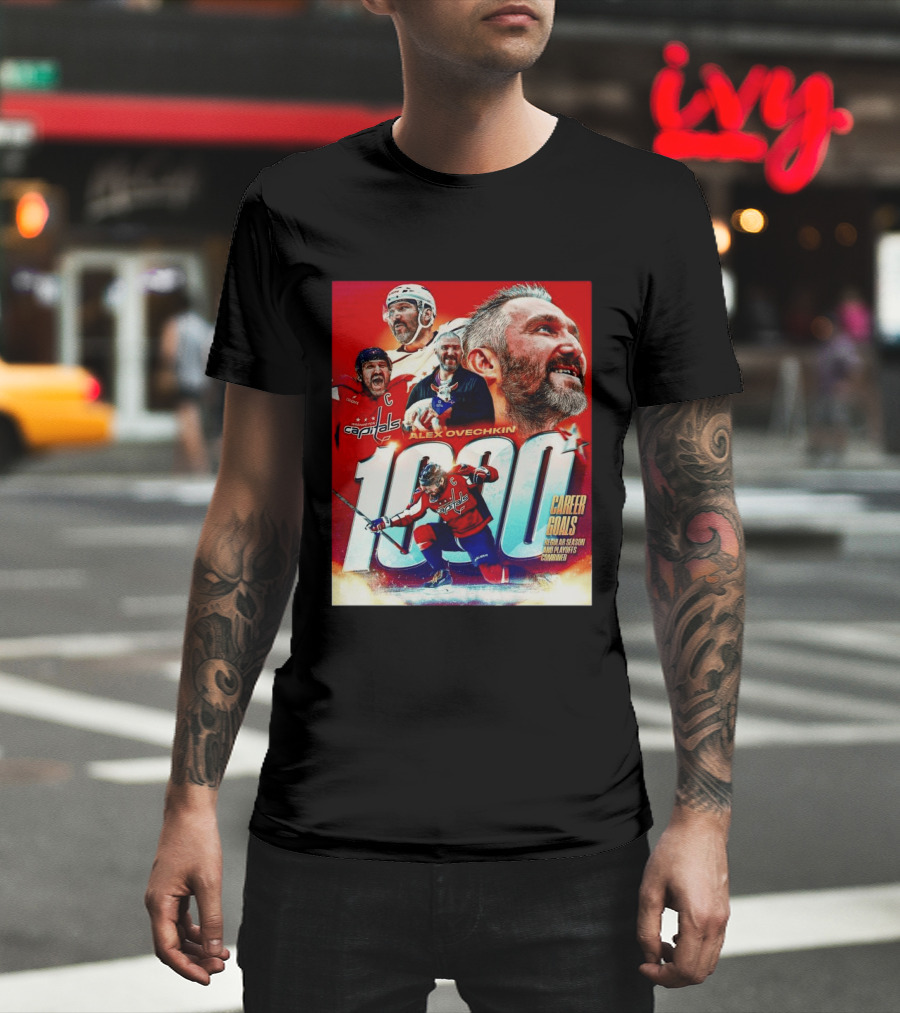 Alex Ovechkin Capitals 1000 Career Goals Iconic NHL T-Shirt