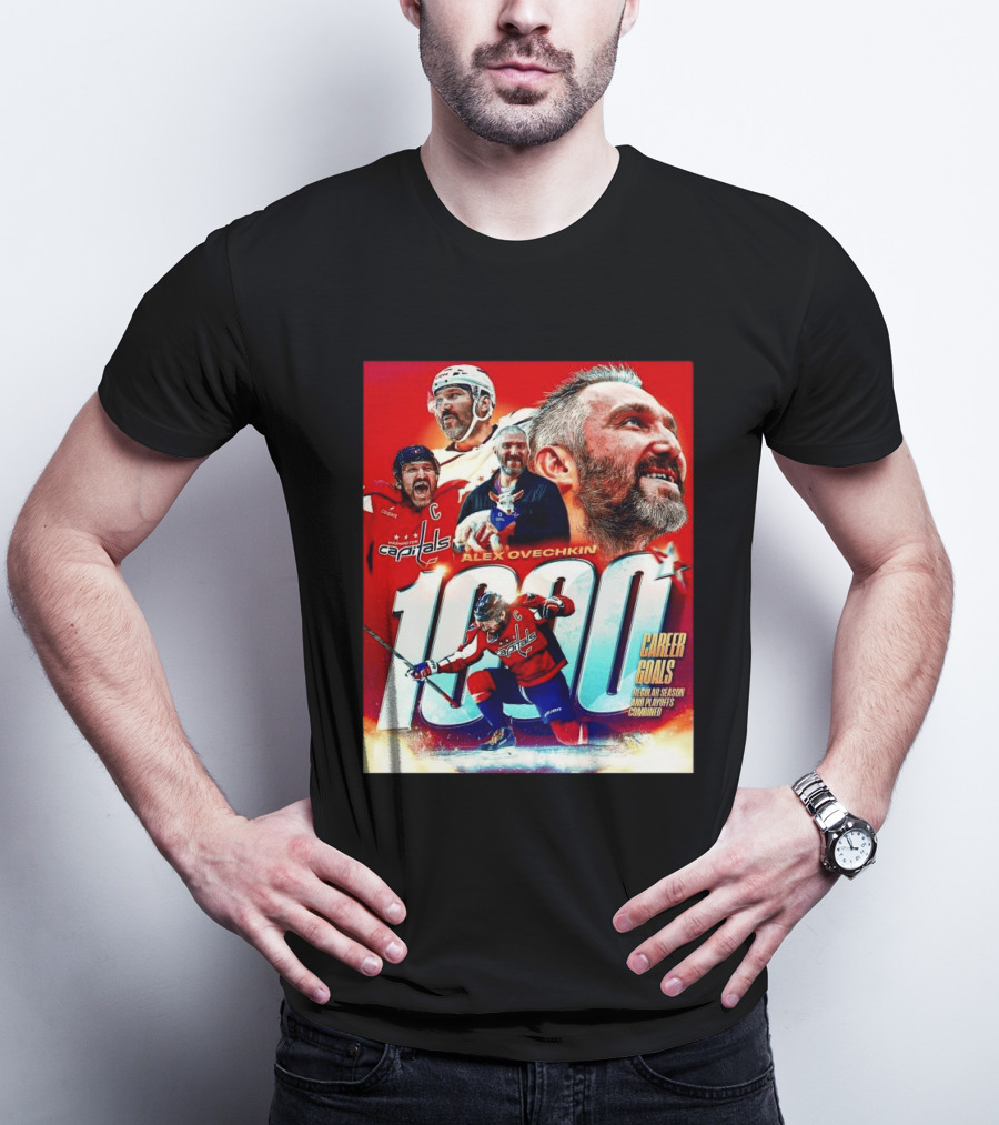 Alex Ovechkin Capitals 1000 Career Goals Iconic NHL T-Shirt