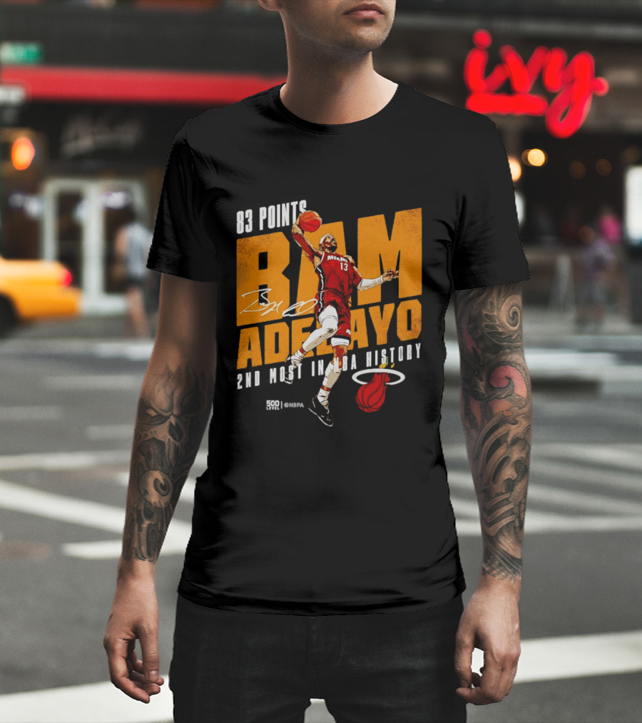 83 Points Bam Adebayo Miami Heat 2nd Most In NBA History T-Shirt
