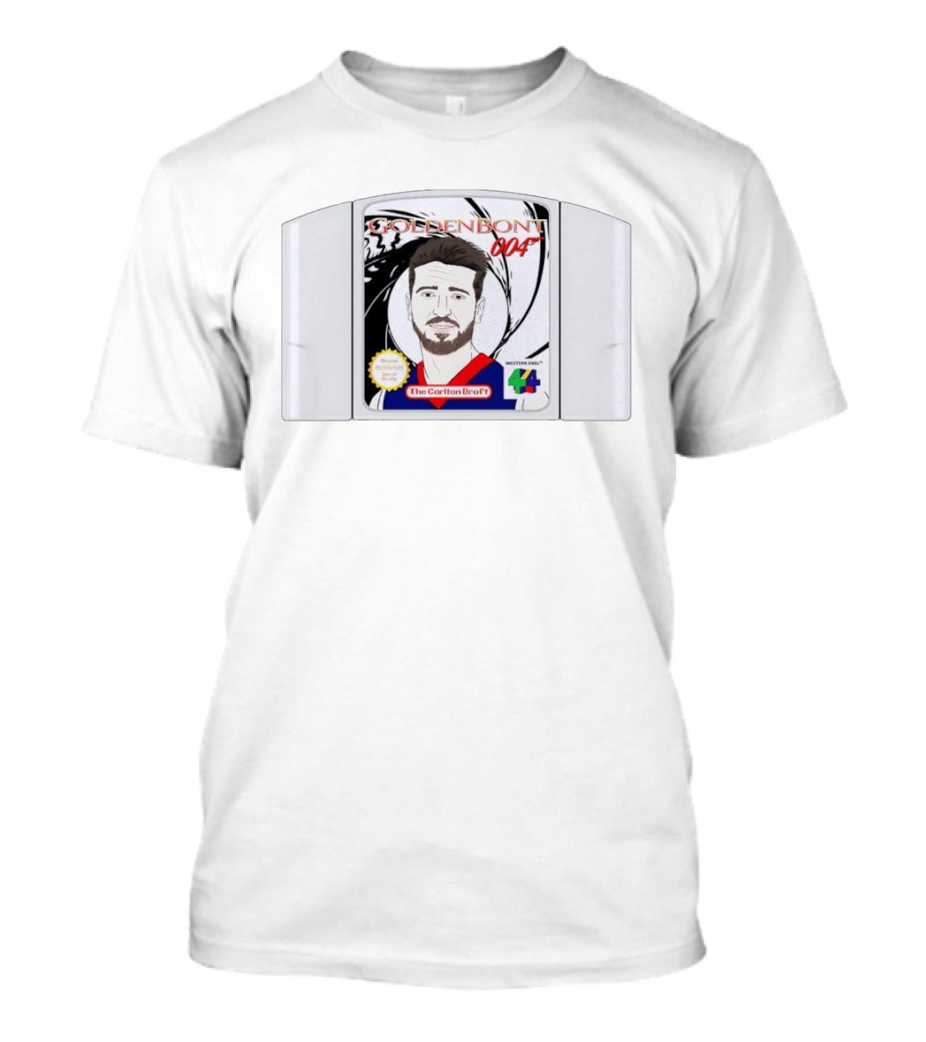 Goldenbont 004 The Carlton Draft Western Oval 44 James Bond Game T-Shirt
