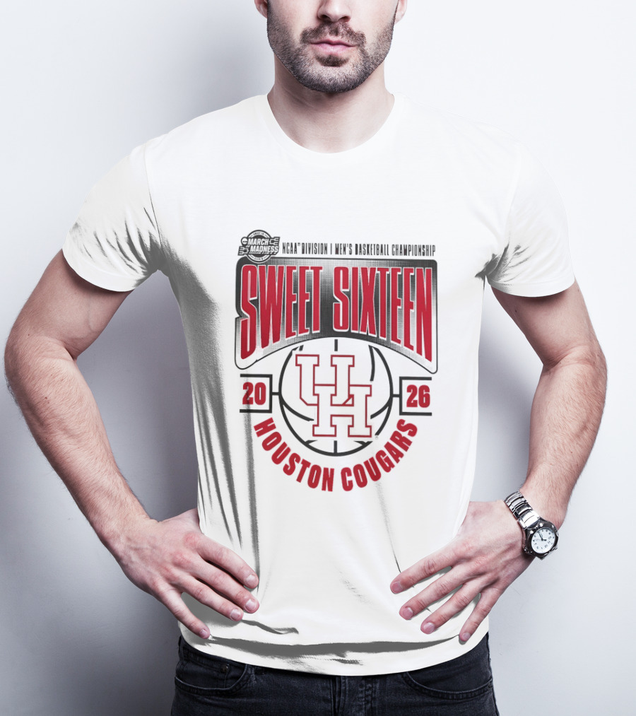 Houston Cougars 2026 NCAA Men's Basketball Championship Sweet Sixteen T-Shirt