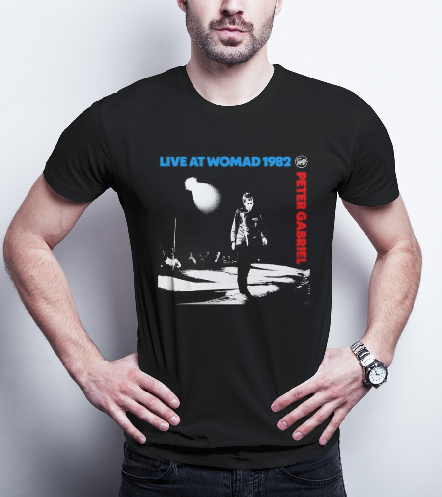 Live At Womad 1982 Peter Gabriel Vintage Concert Festival Archival T-Shirt