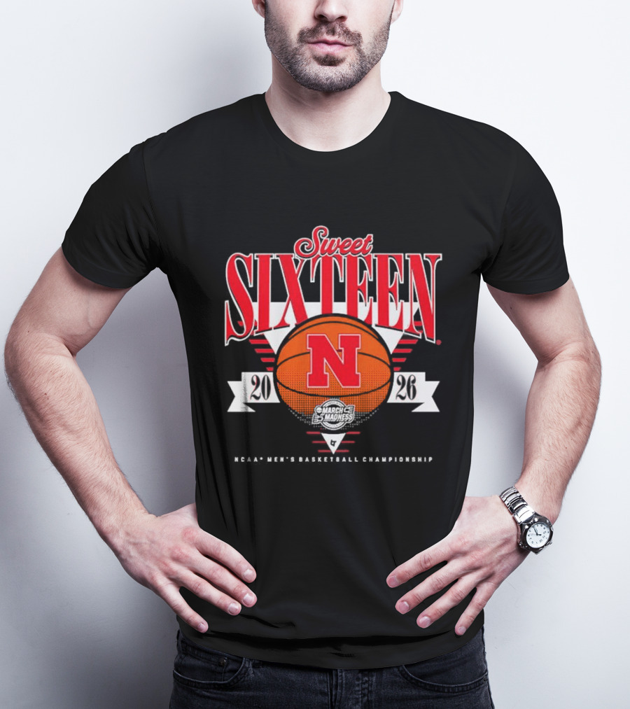 Nebraska Cornhuskers 2026 Sweet Sixteen Basketball NCAA Championship T-Shirt