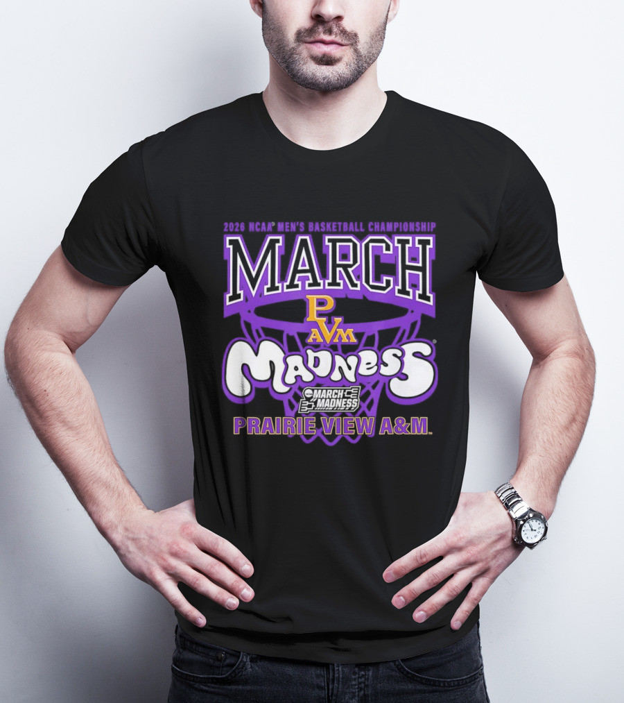 Prairie View A&M Panthers 2026 March Basketball Madness PVM T-Shirt