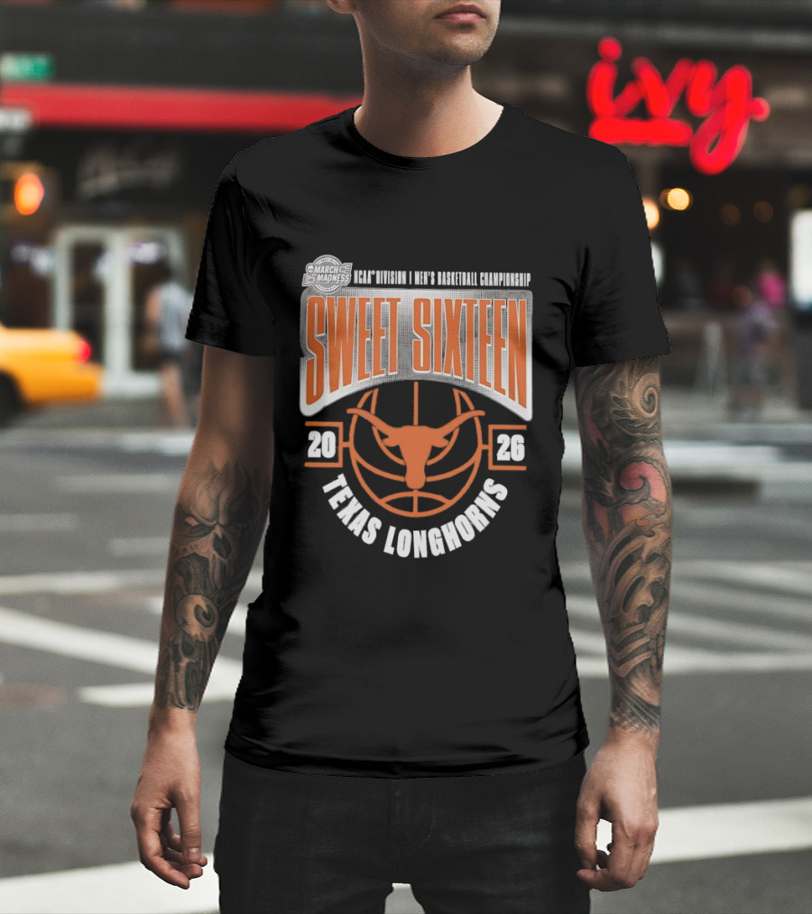 Texas Longhorns 2026 NCAA Men's Basketball Championship Sweet Sixteen T-Shirt