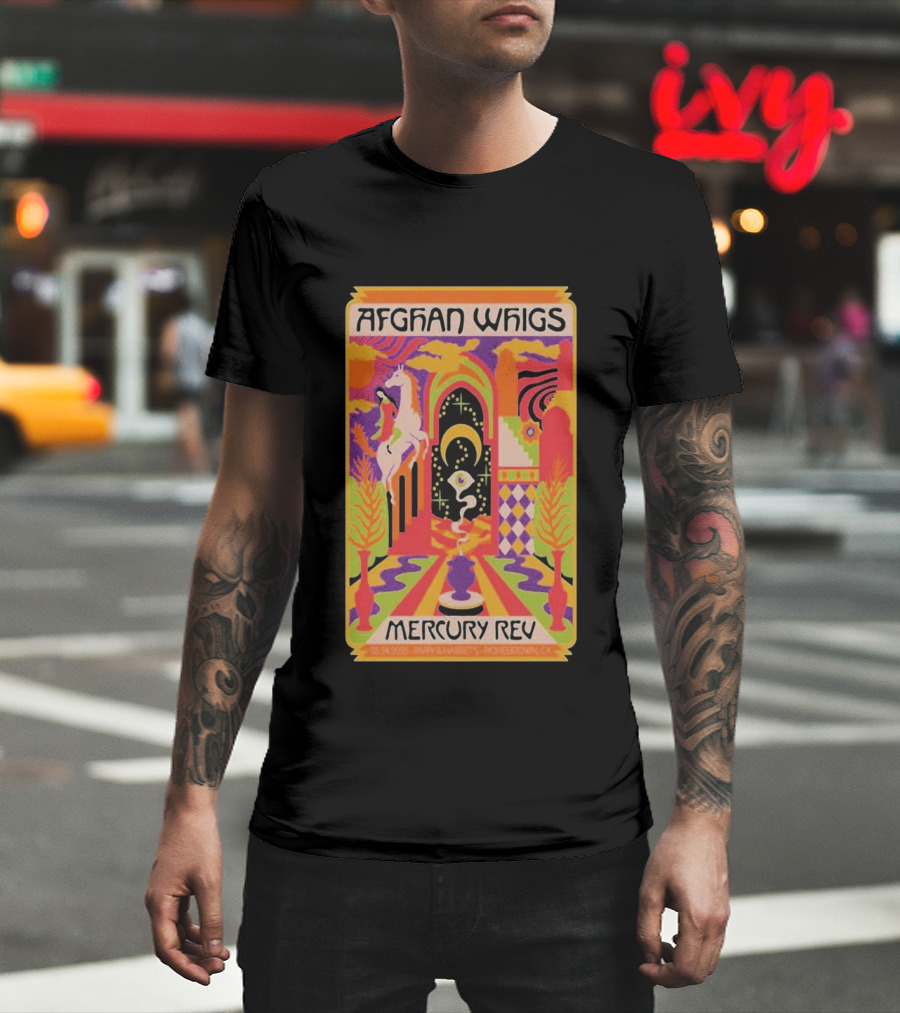 Afghan Whigs Mercury Rev 5.24.2026 Pappy & Harriet's Pioneertown CA T-Shirt