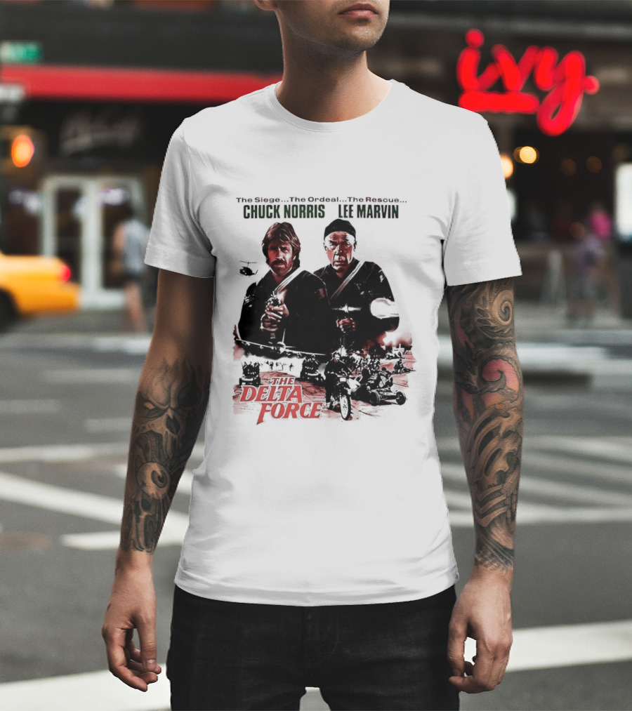 The Delta Force 1986 Chuck Norris Lee Marvin Movie T-Shirt