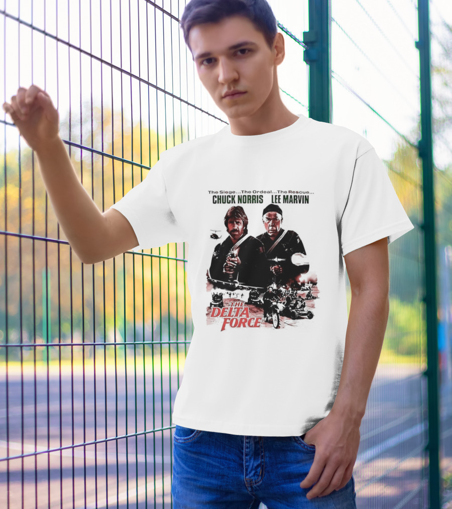 The Delta Force 1986 Chuck Norris Lee Marvin Movie T-Shirt