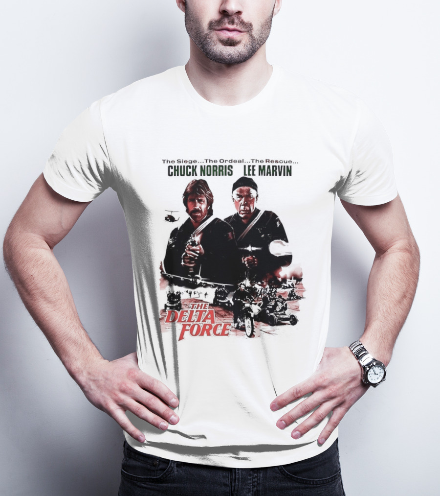 The Delta Force 1986 Chuck Norris Lee Marvin Movie T-Shirt