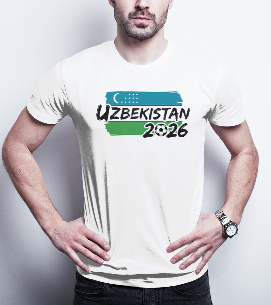 Uzbekistan 2026 National Team World Cup Soccer Flag T-Shirt