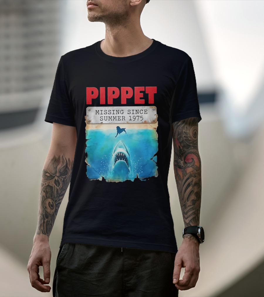 Pippet Missing Since Summer 1975 Shark Attack Scene T-Shirt