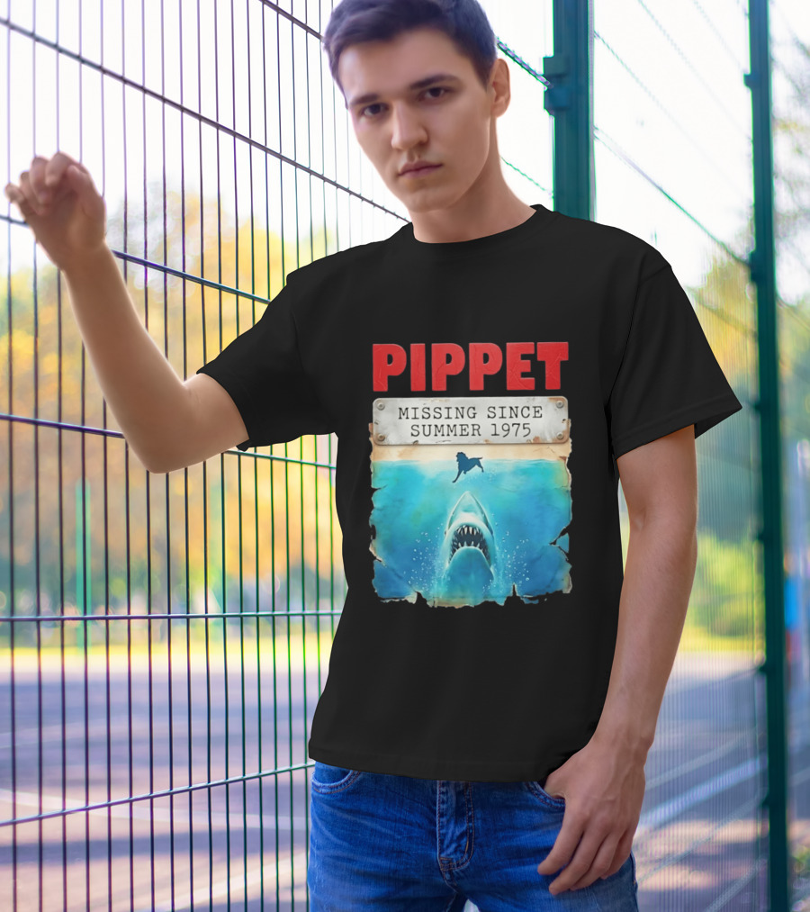 Pippet Missing Since Summer 1975 Shark Attack Scene T-Shirt