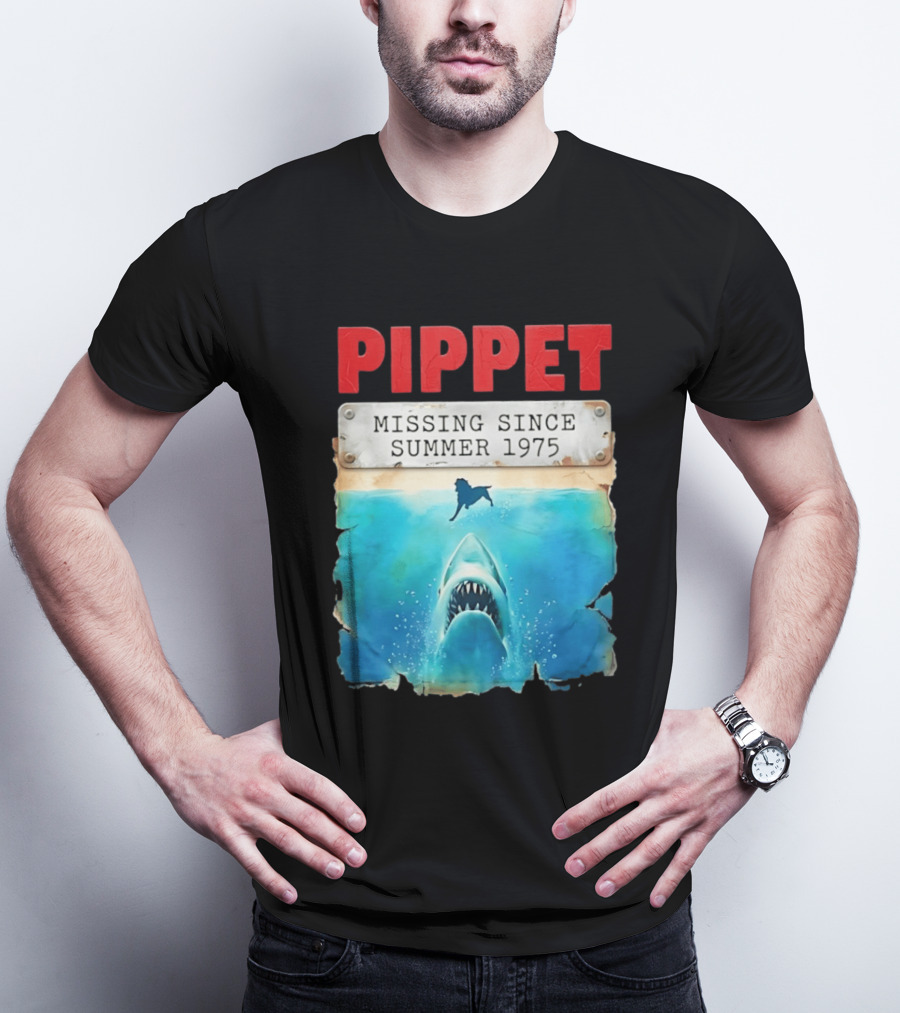 Pippet Missing Since Summer 1975 Shark Attack Scene T-Shirt