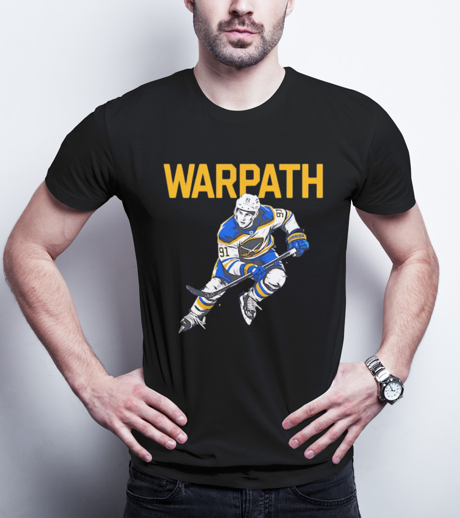 Warpath Josh Doan 91 Buffalo Sabres Hockey T-Shirt