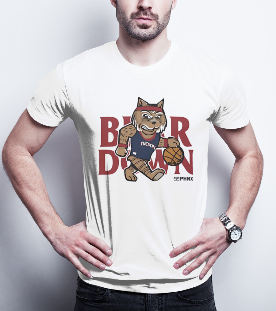 Arizona Wildcats Basketball Bear Down PHNX Tucson Jersey T-Shirt