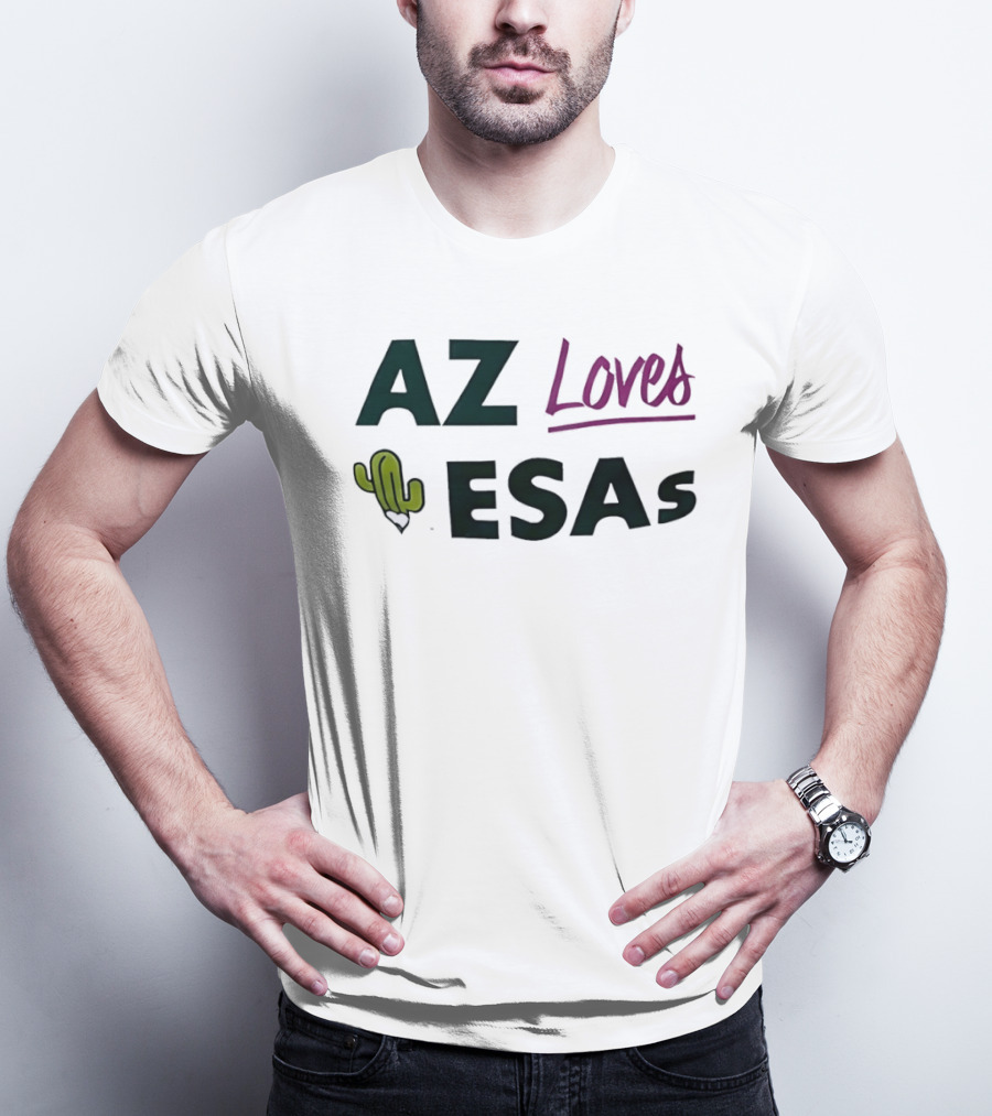 AZ Loves ESAs Cactus Heart T-Shirt