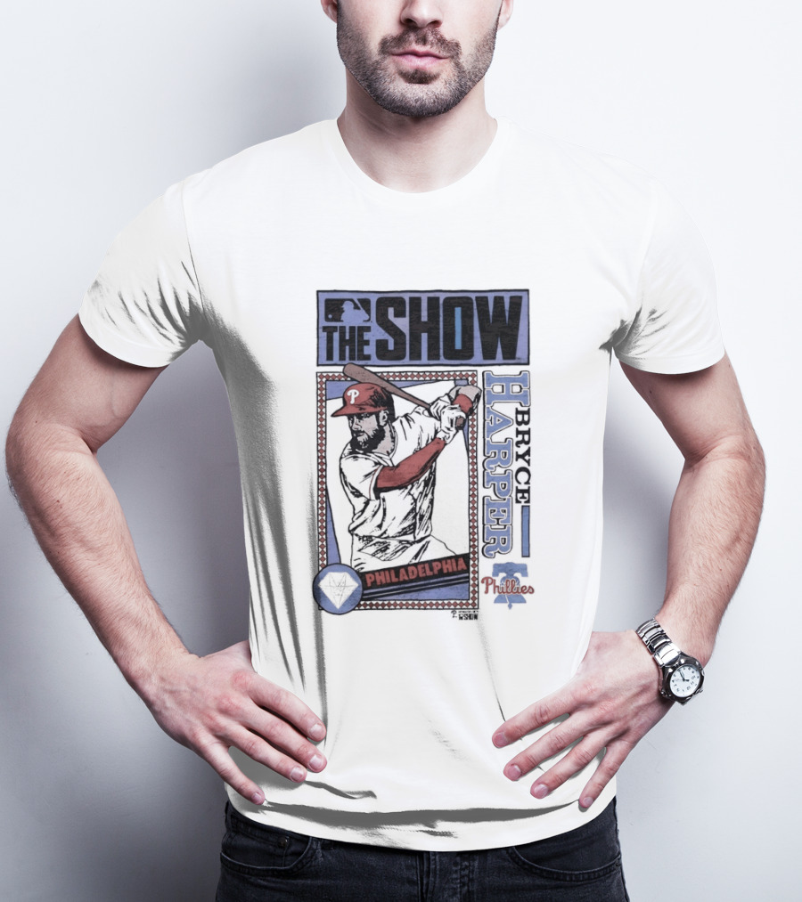 The Show Bryce Harper Philadelphia Phillies MLB Caricature T-Shirt