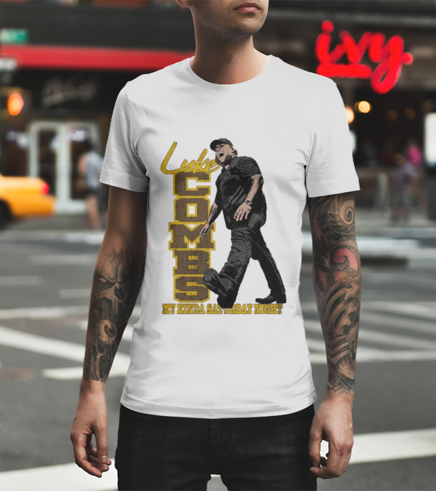 Luke Combs My Kinda Saturday Night Tour 2026 Sideline Collection T-Shirt