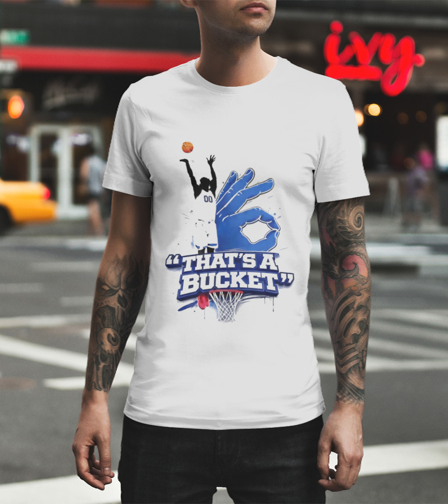 00 That's A Bucket Basketball Shot Gesture T-Shirt