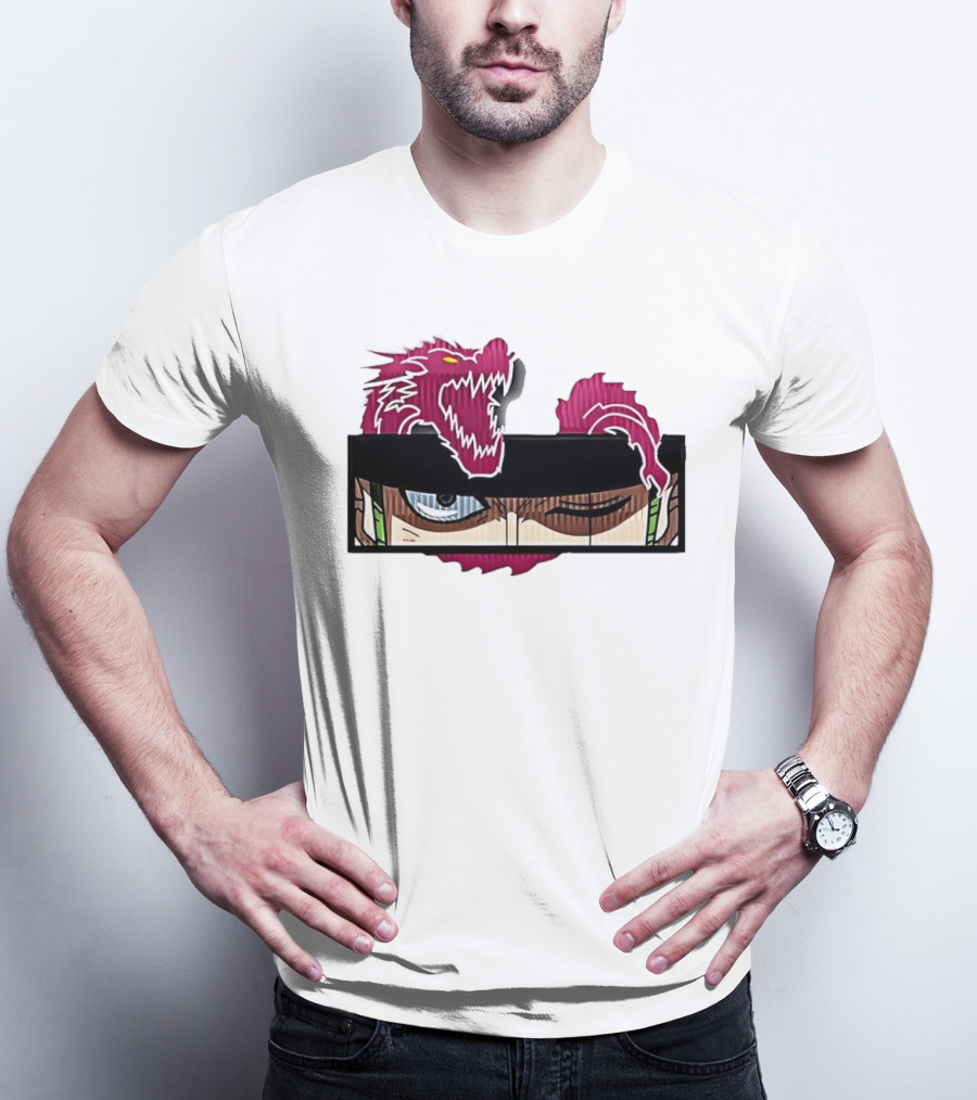 One Piece Roronoa Zoro Wano Purple Dragon Eyes Anime Manga T-Shirt