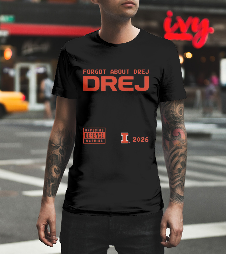 Andrej Stojakovic Illinois Fighting Illini Forgot About Drej Defense Warning 2026 T-Shirt