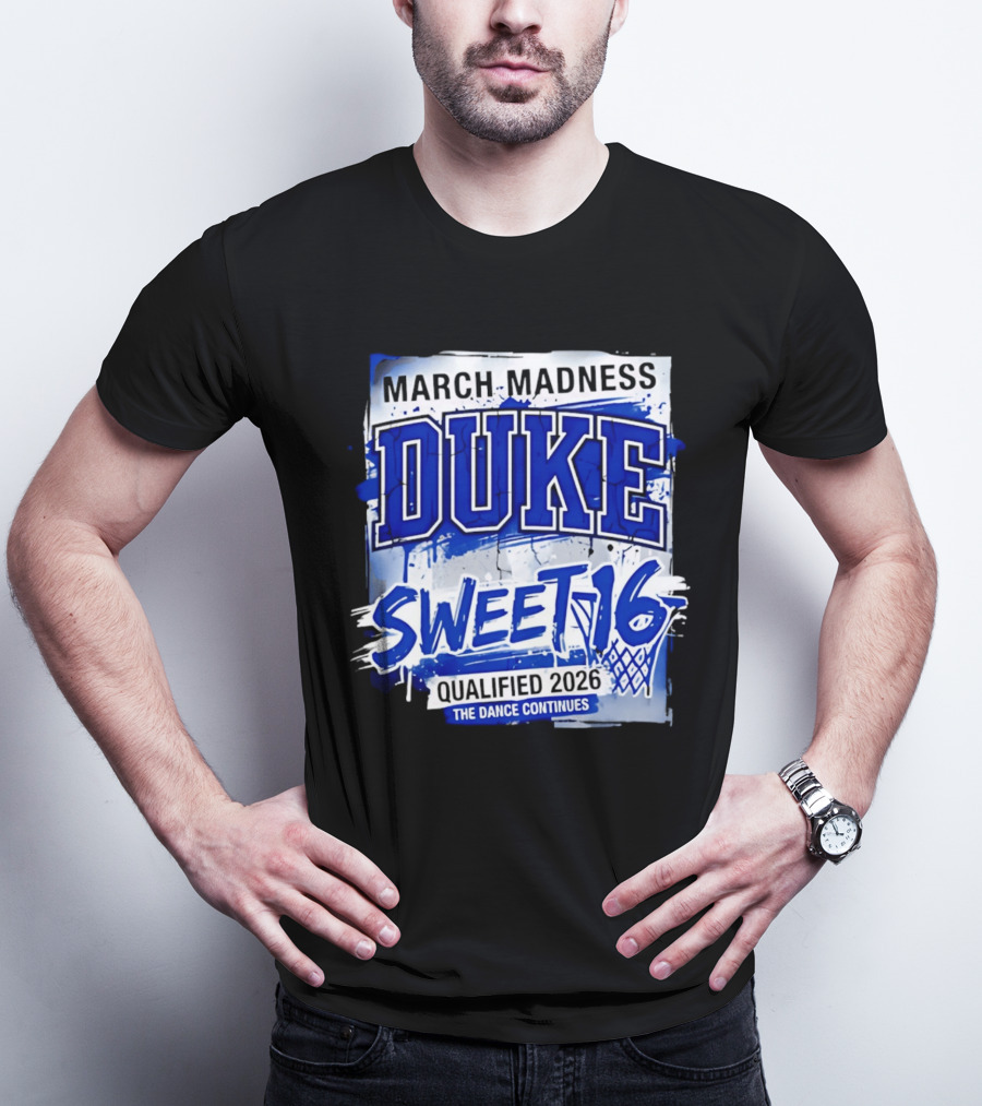 Duke Blue Devils 2026 NCAA March Madness Sweet 16 The Dance Continues T-Shirt