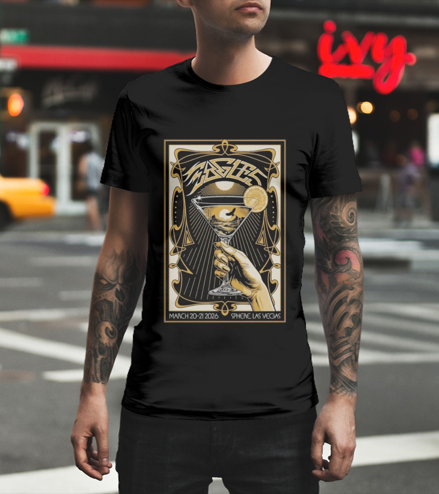 Eagles Sphere Las Vegas March 20 21 2026 Tour T-Shirt