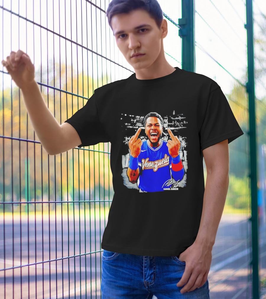 Maikel Garcia Venezuela 2026 MVP Middle Finger Baseball Team T-Shirt