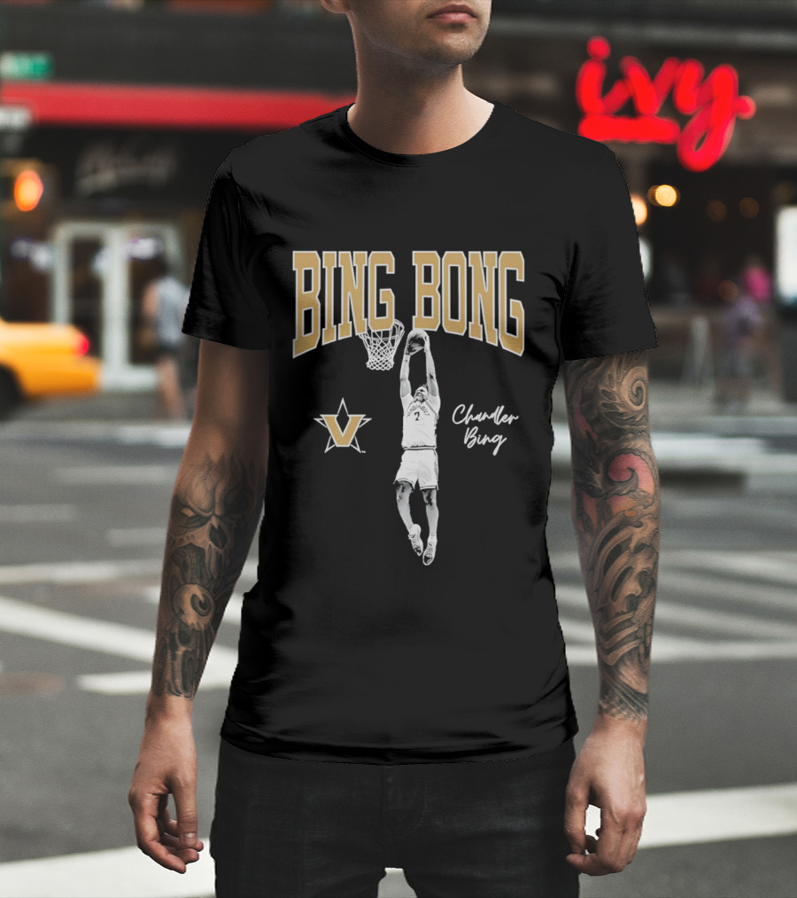 Chandler Bing Bong Vanderbilt Commodores Basketball Dunk T-Shirt