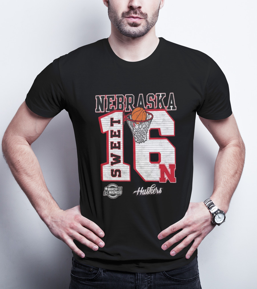 Nebraska Cornhuskers Basketball Sweet 16 March Madness 2026 T-Shirt