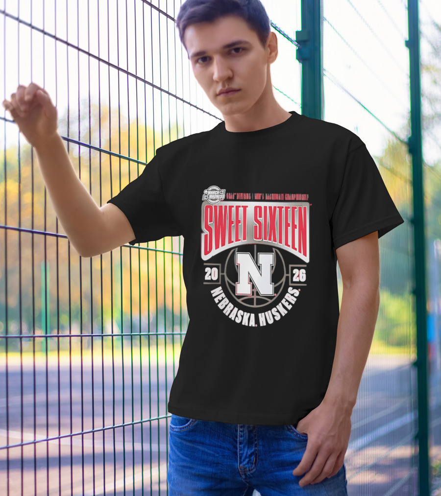 Nebraska Huskers 2026 NCAA Sweet Sixteen Basketball Tournament Championship T-Shirt