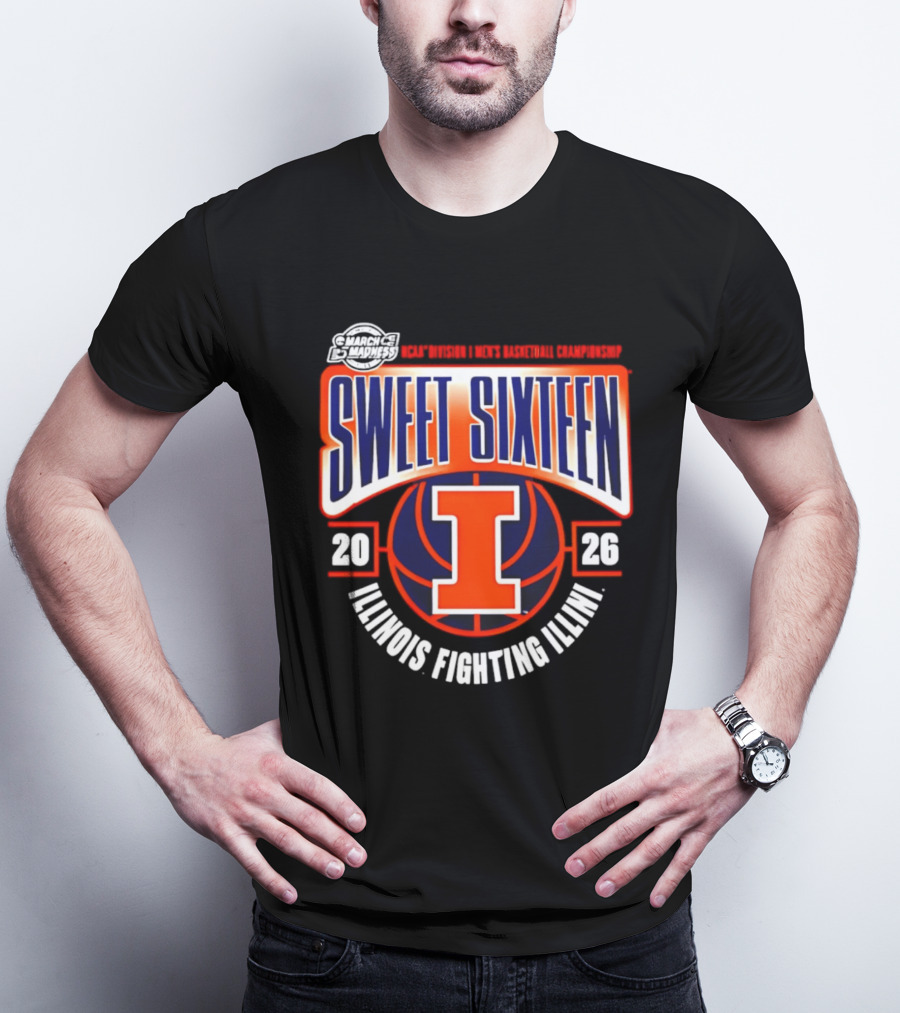 Illinois Fighting Illini Sweet Sixteen NCAA Men's Basketball 2026 T-Shirt