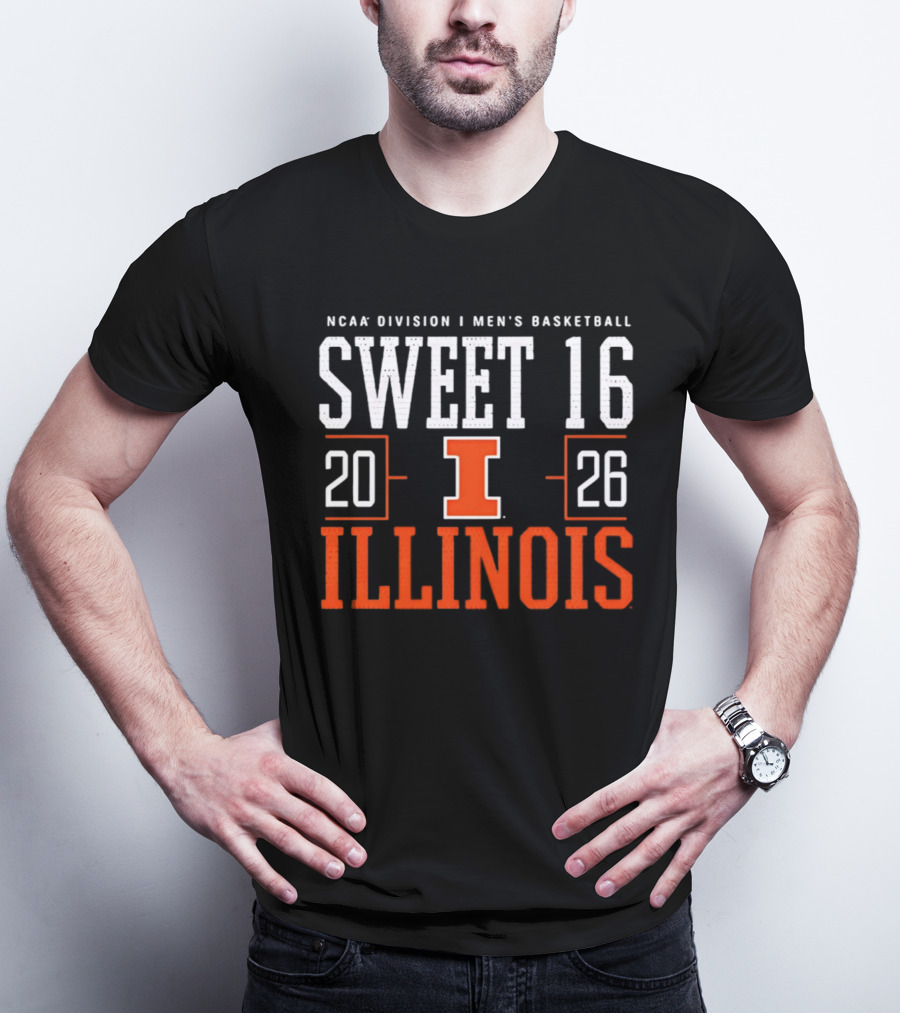 Illinois NCAA Division I Men's Basketball Sweet 16 2026 T-Shirt