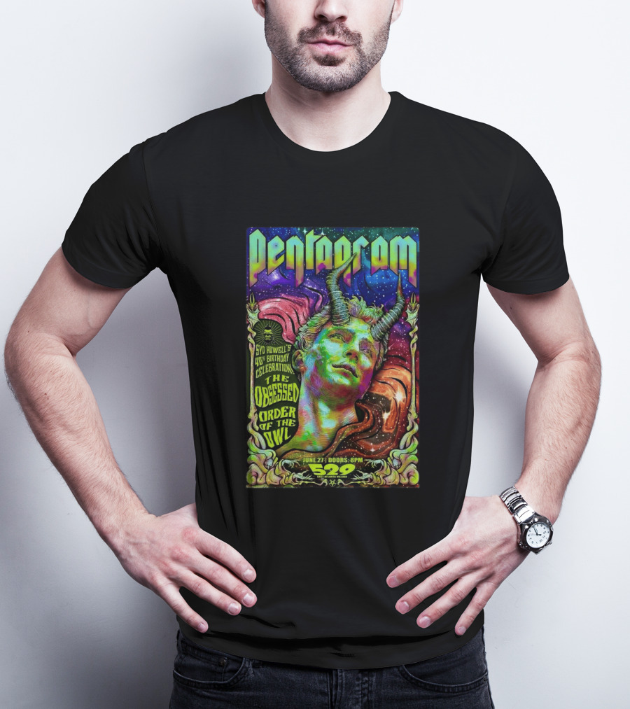 Pentagram Psychedelic Concert Atlanta GA June 27 2026 Featuring The Obsessed Order Of The Owl T-Shirt