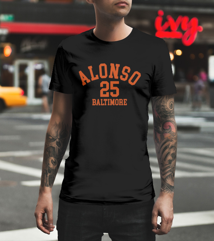 Alonso 25 Baltimore Orioles Baseball T-Shirt