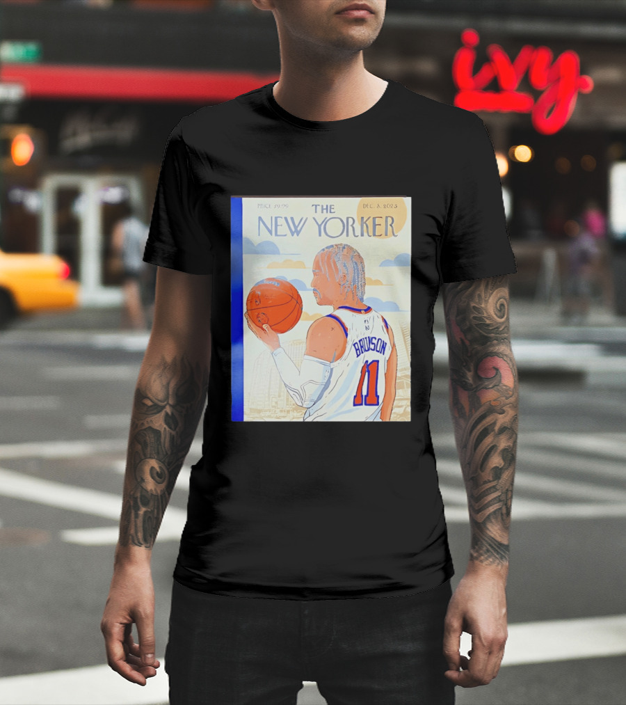 The New Yorker Jalen Brunson 11 New York Knicks Madison Square Garden December 8 2023 T-Shirt